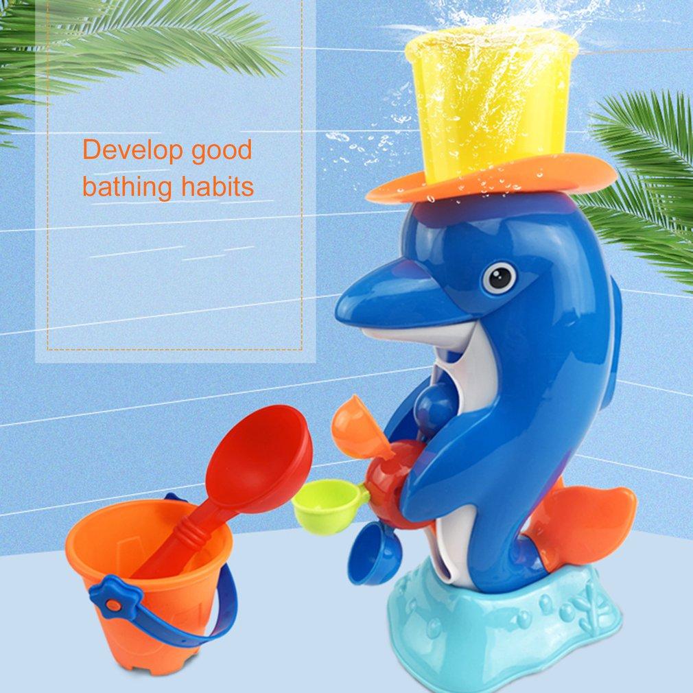 BabyGame Dolphin Bath Toy Newborn Waterwheel Bathing Water Toys For ...