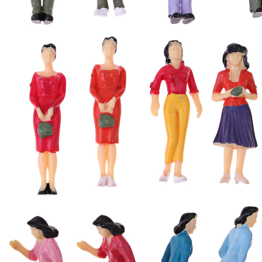 Buy HO Plastic Painted People Action Figure 1/25 Scale for Street ...