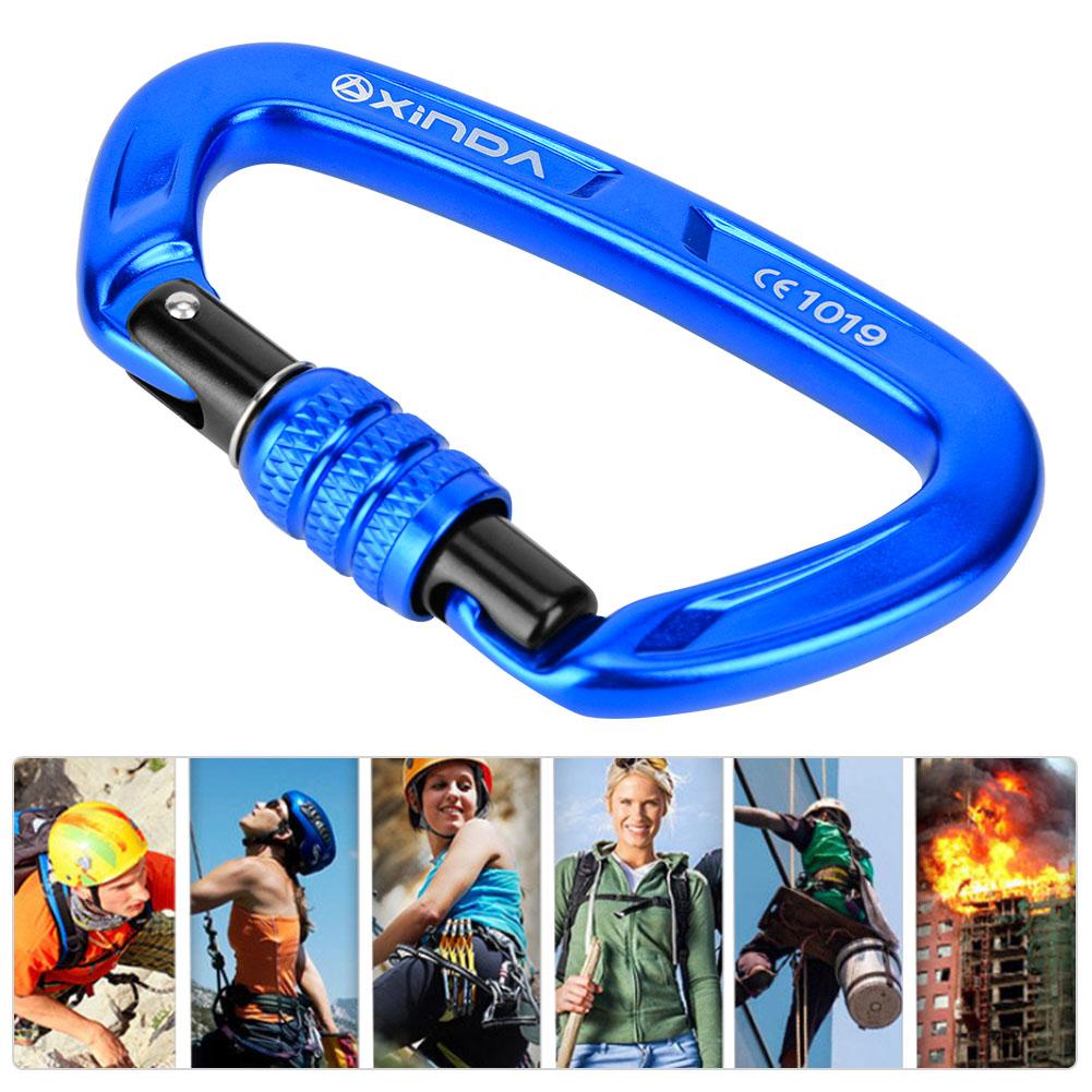 Satın alın Outdoor d Shape Aluminum Carabiner Rock Climbing Lock Hook ...
