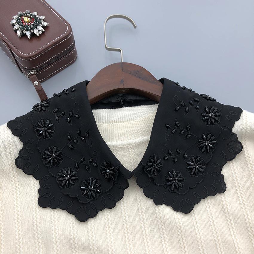 Buy Female Handmade Beads Fake Collar For Women Lapel Blouse Detachable ...
