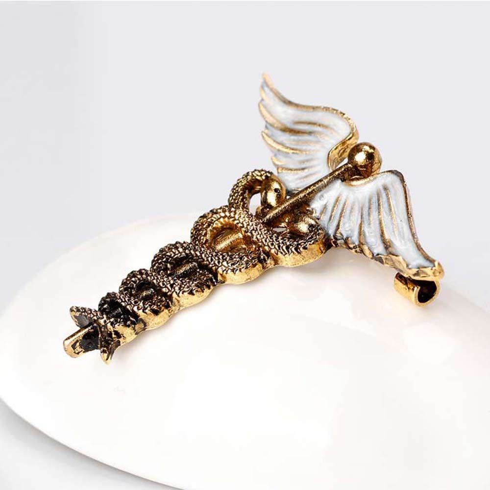 Cheap Women Luxury Rod Badge Collar Clothing Caduceus Angel Wings ...