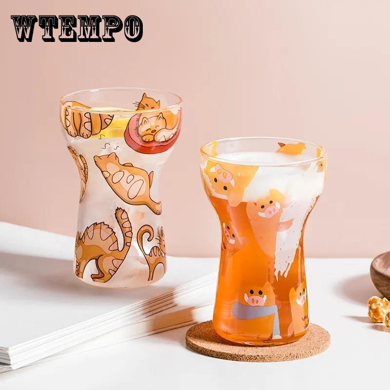 Buy Cute Personalized Glass Cold Drink Cup Cold and Household Handy Mug ...