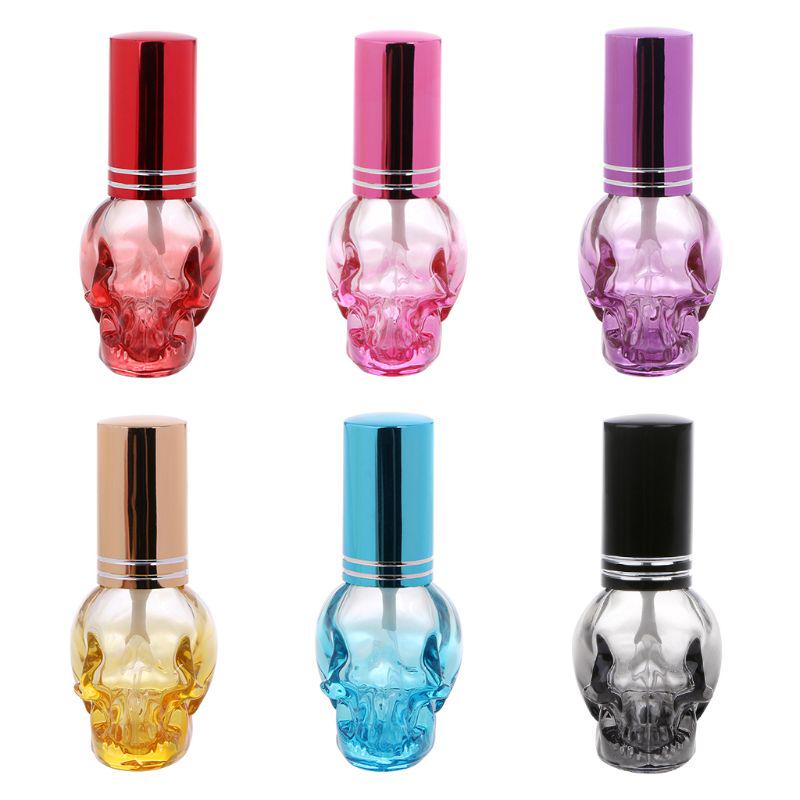 Buy Small 8ML Mini Travel Unique PersonalitY Skull Shape Empty Glass ...