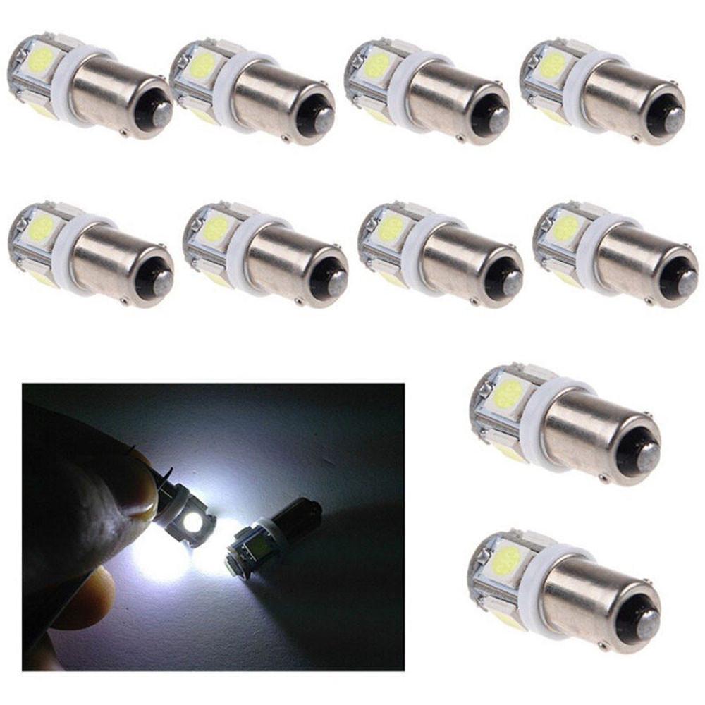 Buy 10 Pcs White Light Super Bright 12V T11 BA9S 5050 SMD 5-LED Car ...