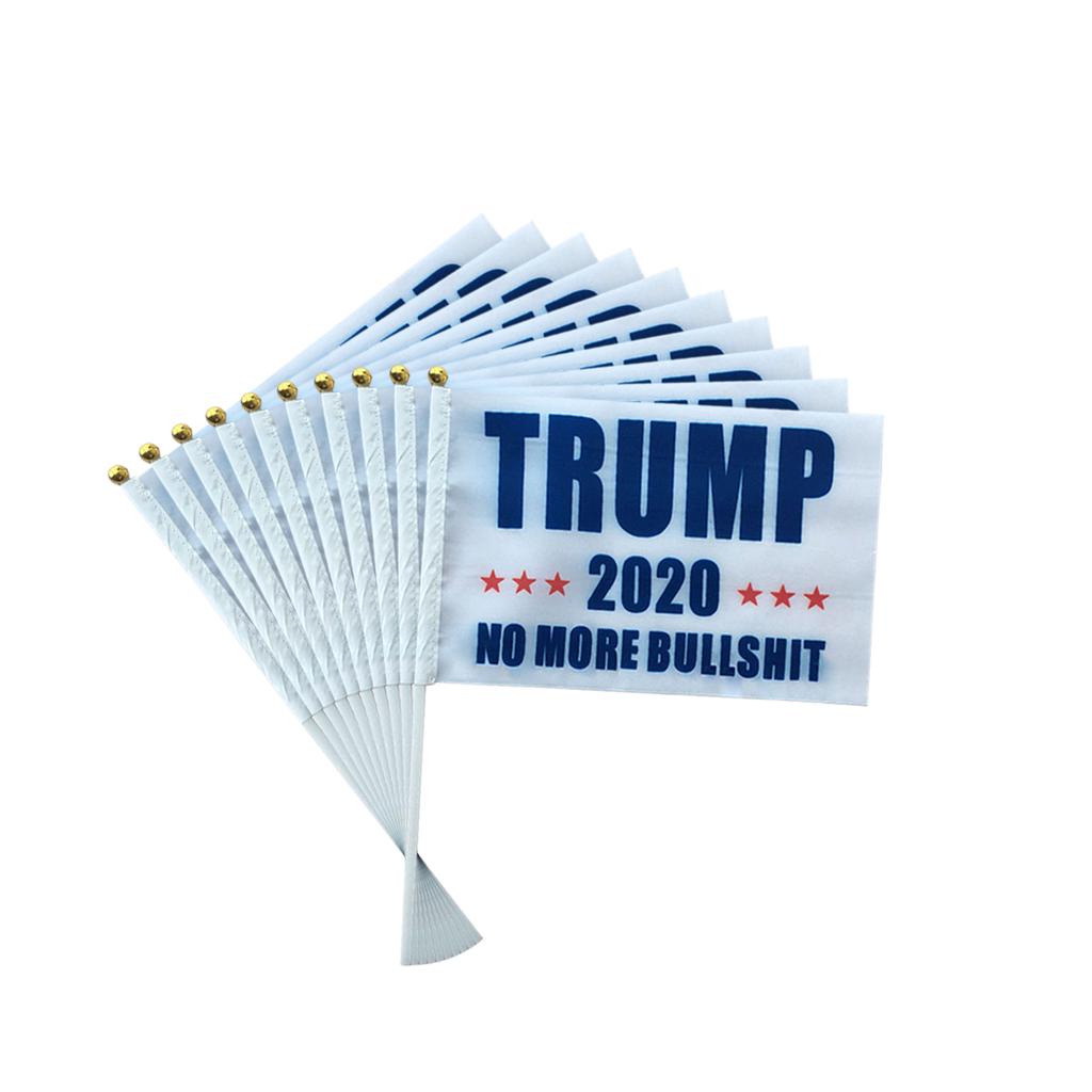 10pcs white polyester | trump 2020 campaign flags 14 * 21cm - buy from ...