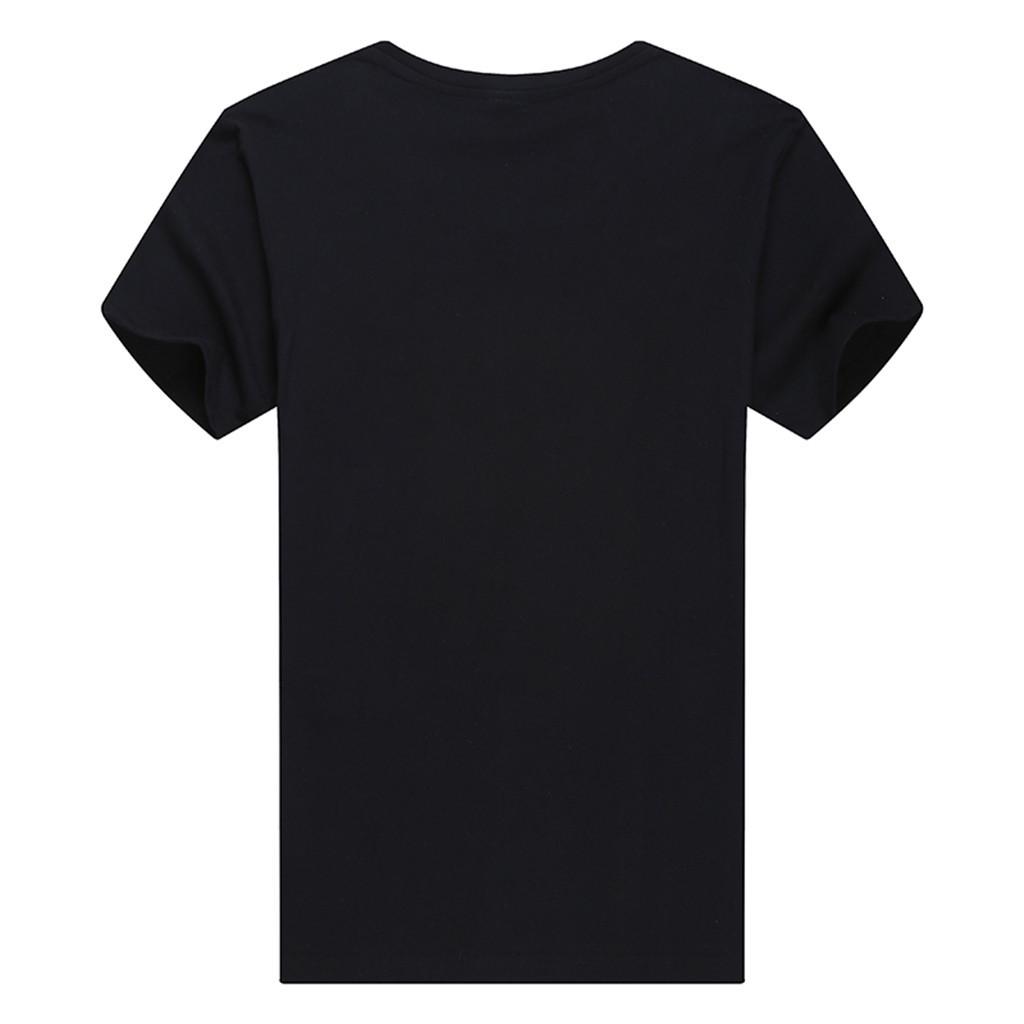 Buy Men Fashion Solid Printing Style Cotton Design T-shirt Casual ...