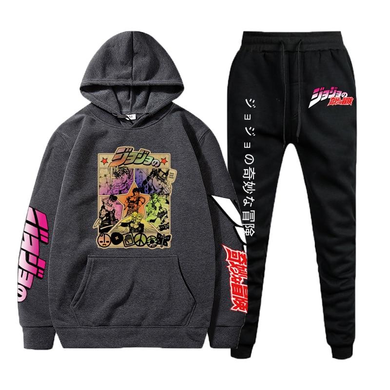 Buy Anime JOJO's Bizarre Adventure Hoodie Tracksuits Hoodies and Pants ...