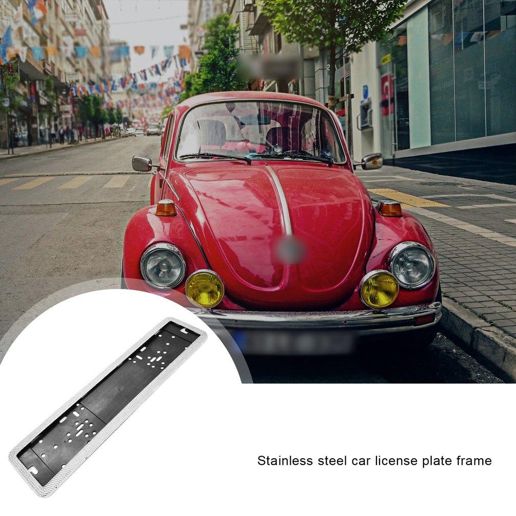 Buy Car European License Plate Frame Crystal Diamonds Alloy Steel ...