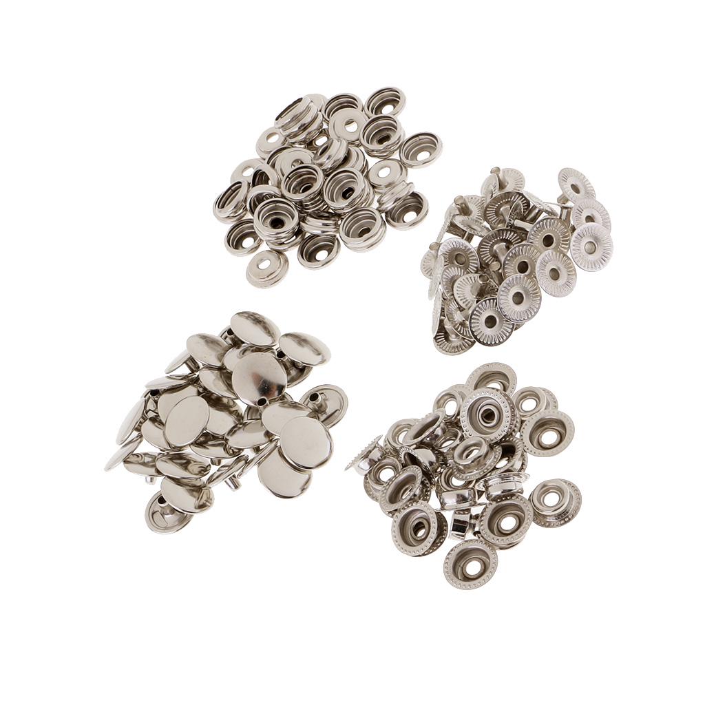 Buy 30 Sets Metal Snap Buttons Press Stud Popper Fasteners 12.5mm ...