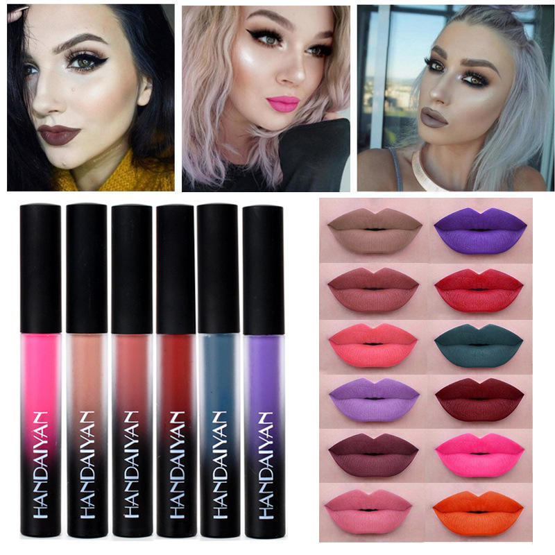 Buy Matte Lip Gloss Long Lasting Lip Gloss Waterproof Liquid Lipstick ...