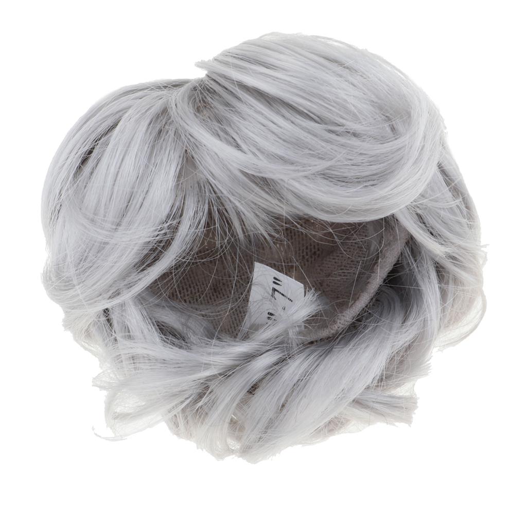 Doll Imitation Mohair Curly Wigs Hair for 1/6 BJD/ Uncle Silver Grey ...