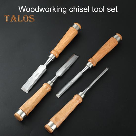 Buy TS 4Pcs 6/12/18/24mm Chisels Strong Impact-resistant Thickened Edge ...