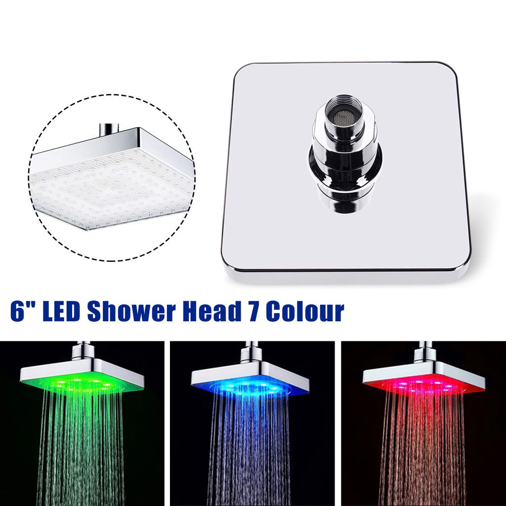 Buy 360 Degree Adjustable 7 LED Changing Water Glow Flash Light Square ...