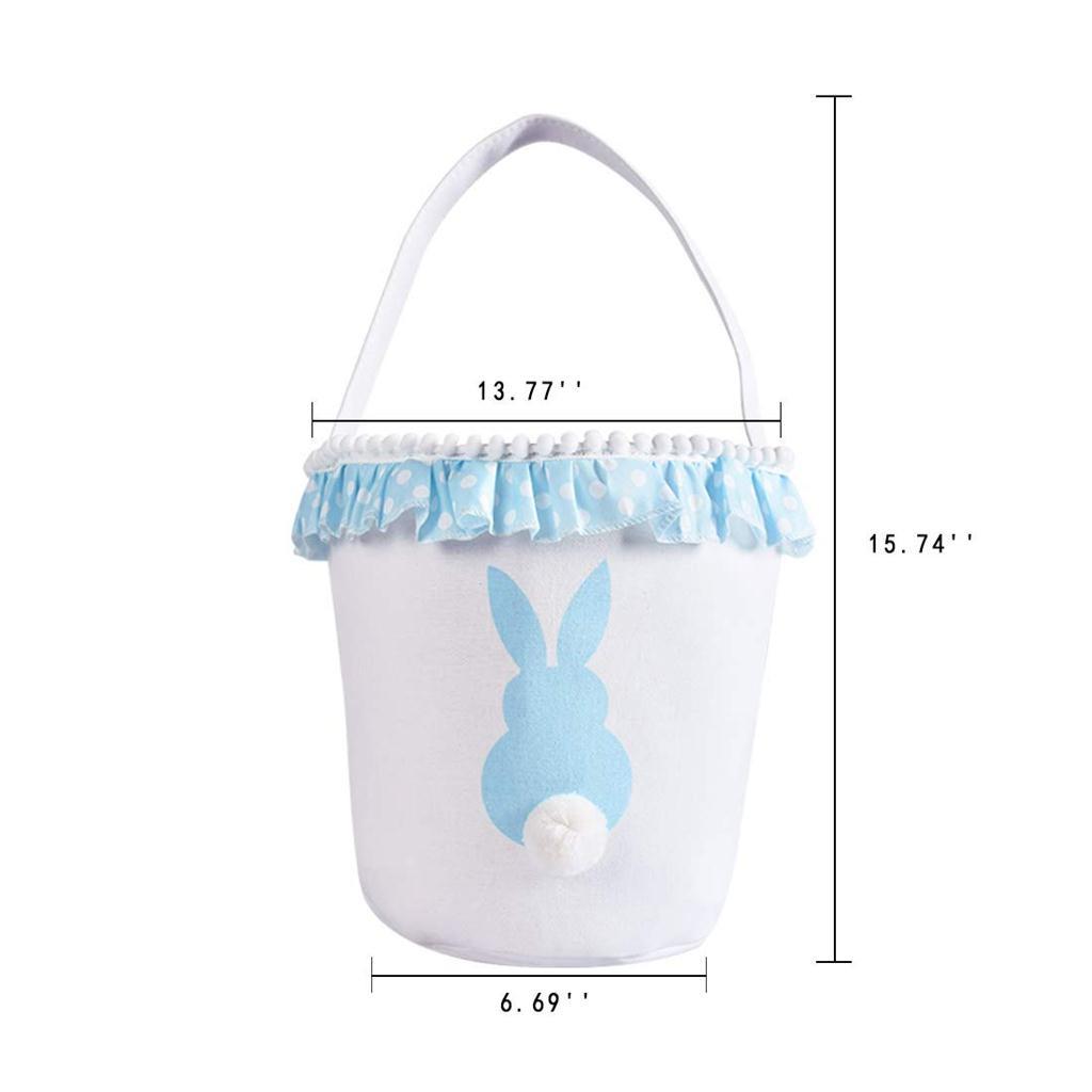 Buy Rabbit Basket Bag Fluffy Tail Canvas Cotton Rabbit Personality ...