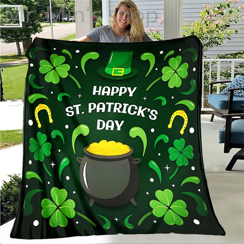 Cheap Saint Patrick's Day goblin cartoon character thumbs up Blanket ...