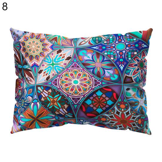 Buy Talos Mandala Circle Flower Throw Pillow Case Cushion Cover Home ...