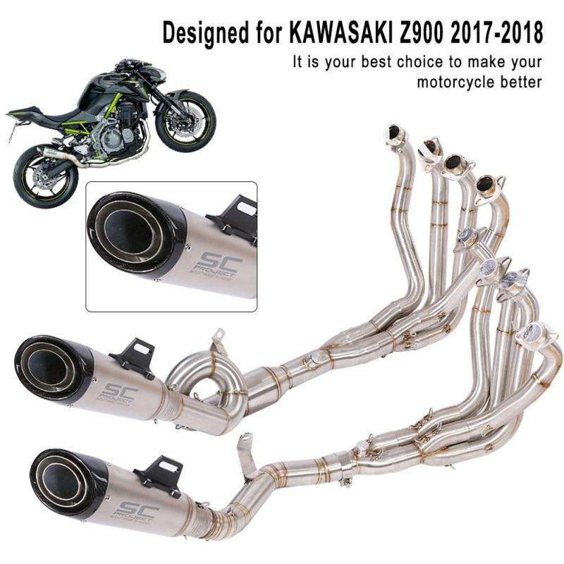Buy Motorcycle Full Exhaust System Vent Front Pipe Link Connect for ...