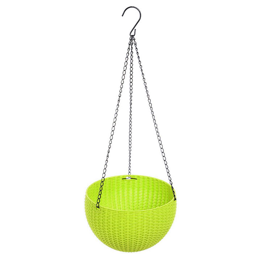 Buy Hanging Chain Flower Pot PP Plastic Planter Basket Holder Flowerpot ...