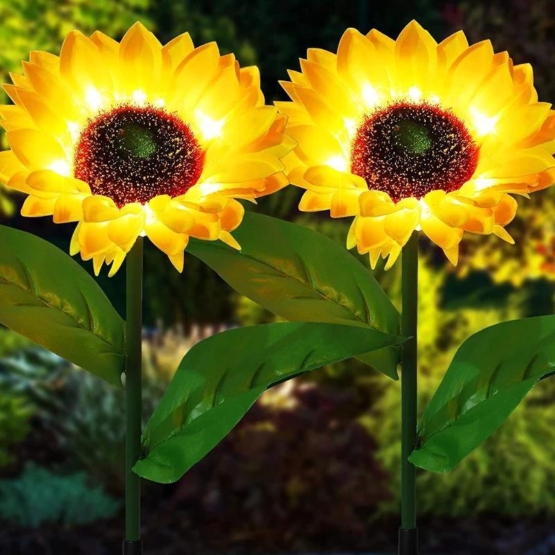 Buy 1PC Solar Sunflowers Light Outdoor Garden Lawn Light IP65 ...