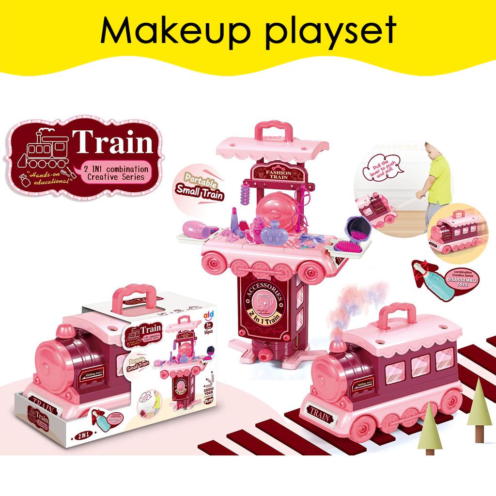 Buy 2 In 1 simulation train kitchen home cooking food toy set for boys ...
