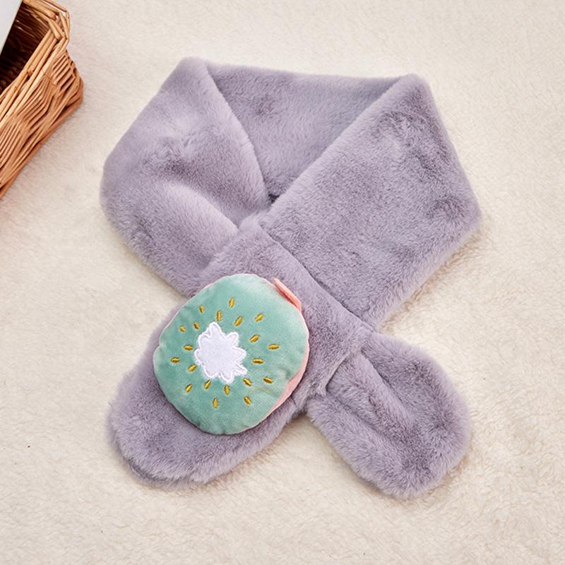 Buy Baby Girls Coral Velvet Scarf Toddler Kids Cute Muffler Artificial ...