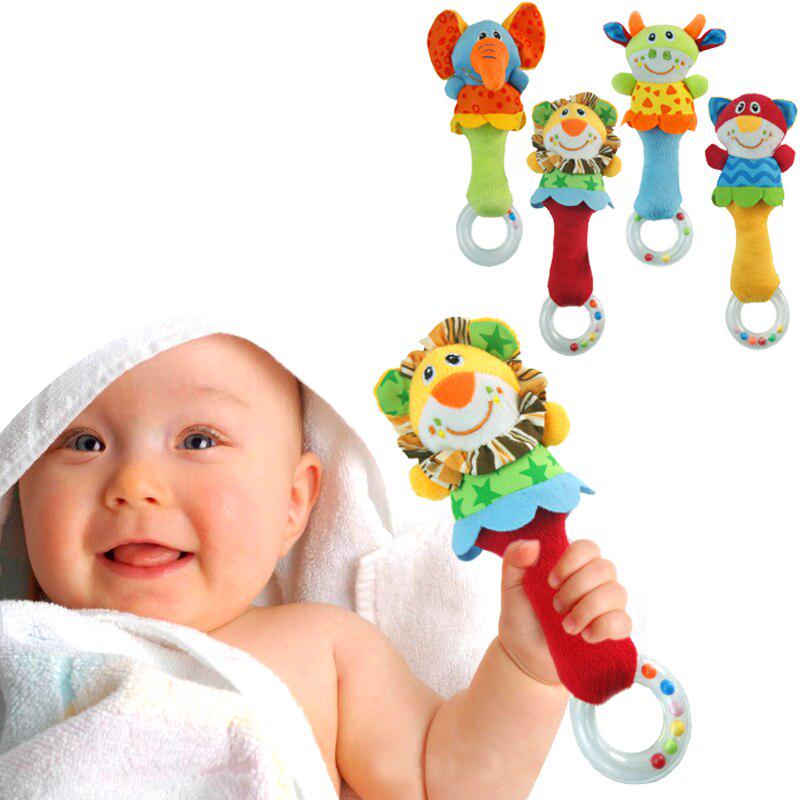1Pcs 2 Months-3 Years Baby Toys Rattles Cute Animal Toy Infant Hand ...