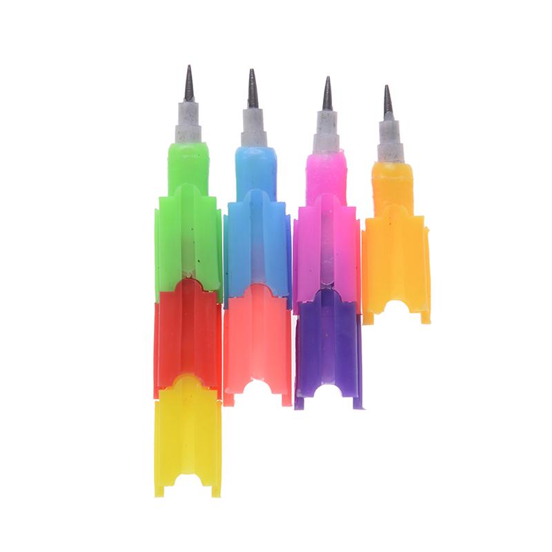 Buy 4 Pcs/Bag Creative Rainbow Multi-Function Building Block Pen Pencil ...
