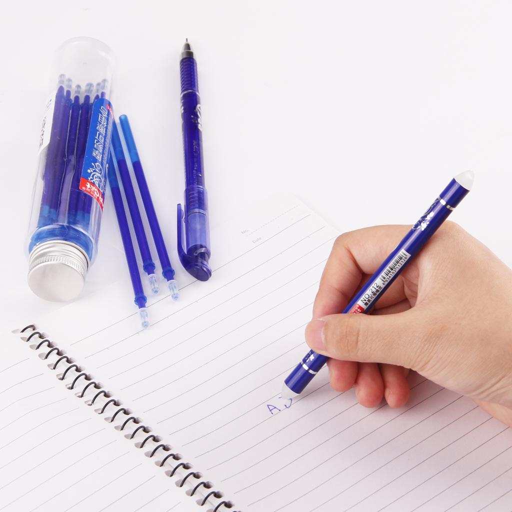 Buy Friction Erasable 0.5mm Gel Ink Pens Set with Refill Eraser Stick ...