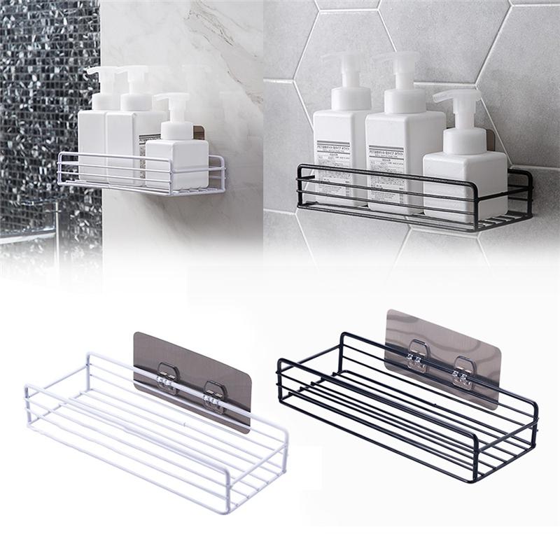 1PC iron bathroom shelf wall hanging shower gel storage rack bathroom ...