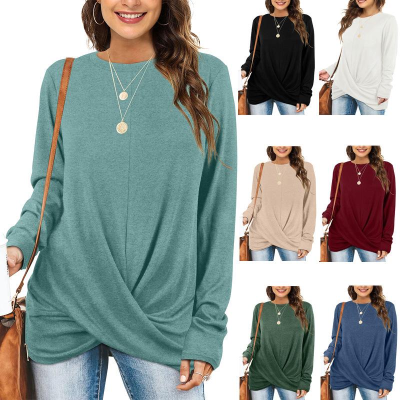 Cheap Womens Crewneck Loose Pullover Sweatshirt Long Sleeve T Shirts ...