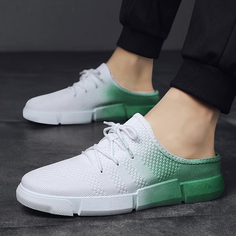 Buy Mesh Breathable Half Slippers For Men Fashion Casual Male Mules ...