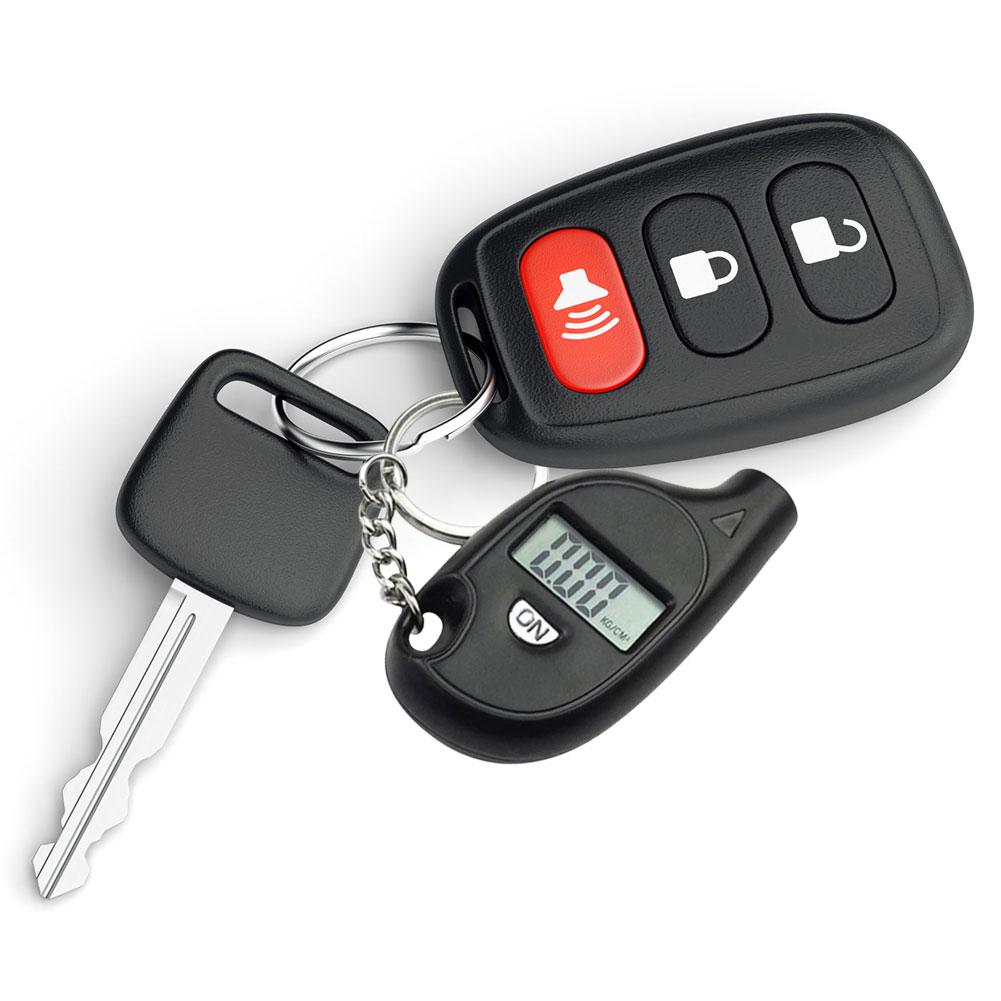 Buy Mini LCD Digital Tire Pressure Gauge Keychain Car Tyre Air Pressure ...