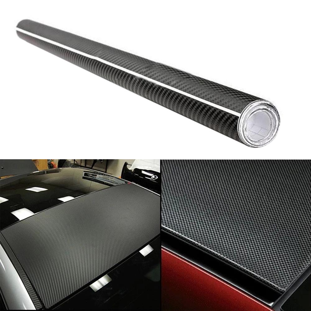 Buy 1PCS 50"x16" Black Carbon Fiber Vinyl Auto Car Wrap Roll Film ...