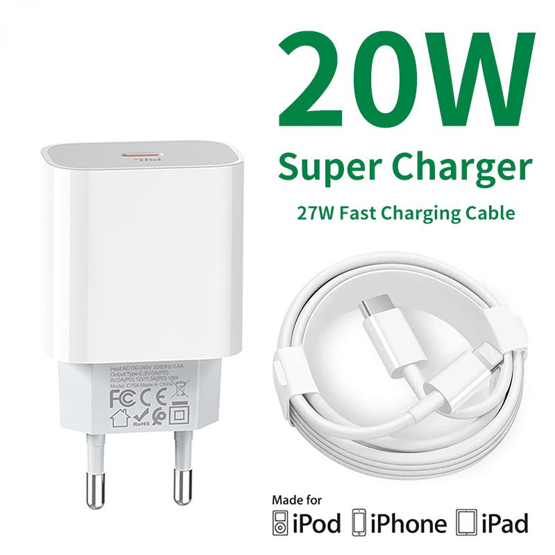 Buy Original PD 20W Fast Charger For Apple iPhone 14 13 12 Pro Max Mini ...