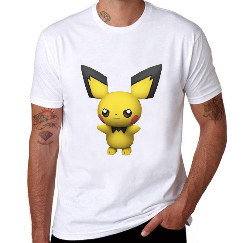 Buy Kirby Pokemon Ash And Pikachu Crossover Anime Cartoon T Shirts Go ...