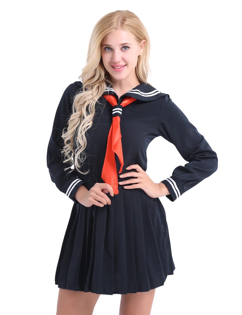 Buy 3Pcs/Set Women and Girls Cosplay Costume Sailor School Uniform ...