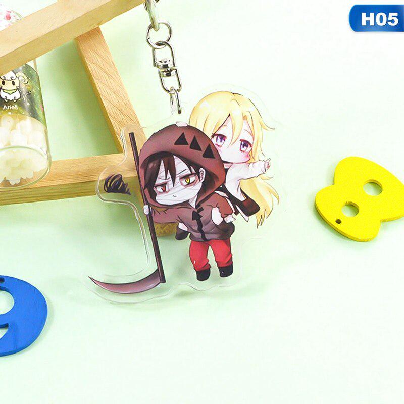 Buy Anime Angels Of Death Keychain Acrylic Keyring Cute Kawaii Figure ...