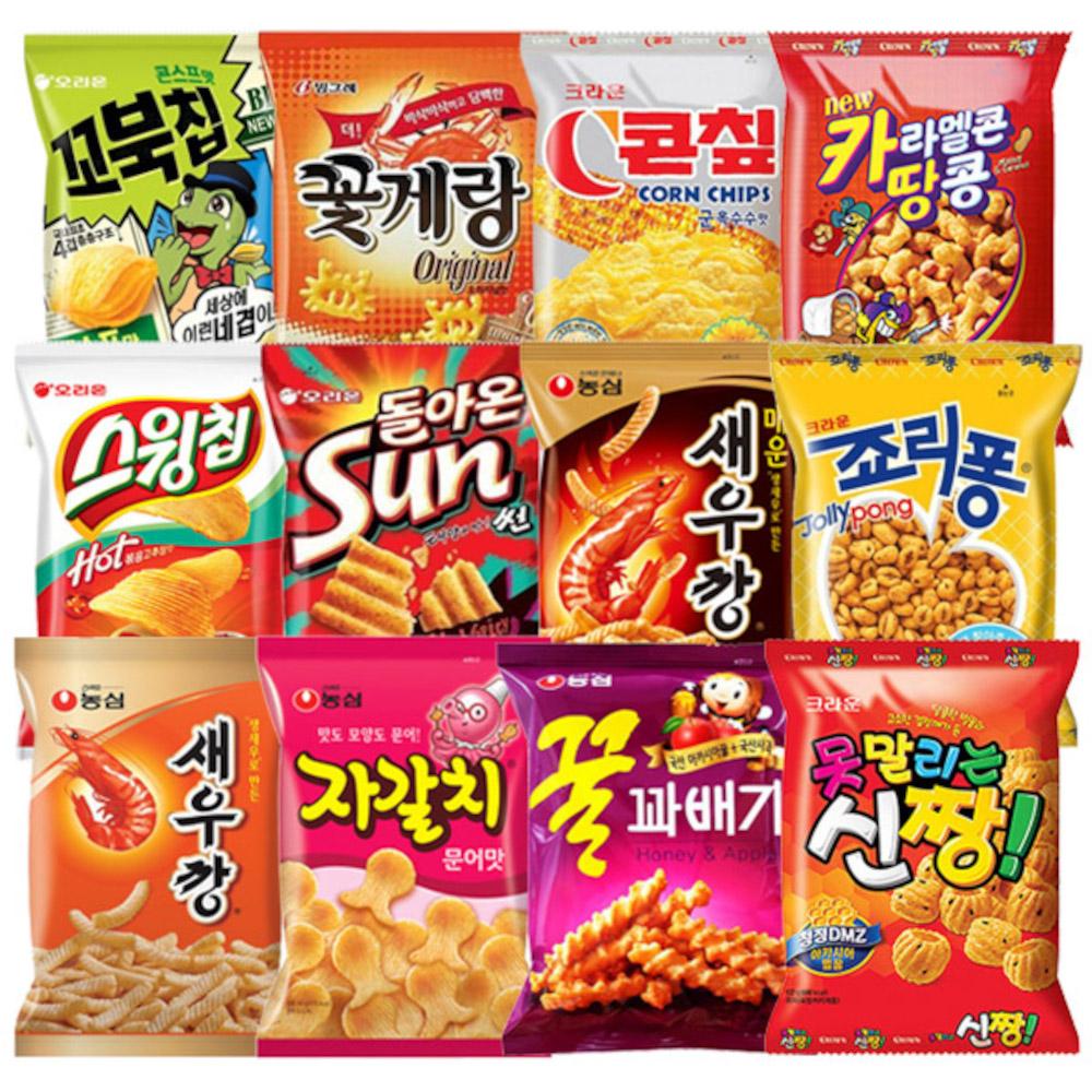 Buy [Nongshim&Orion&Crown] Korean Popular Snack Collection Set A, 12 ...