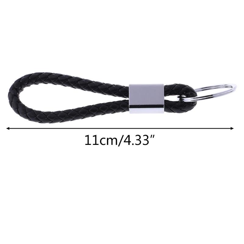 Buy Pu Leather String Car Style Key Chain Braided KeyRing Universal ...