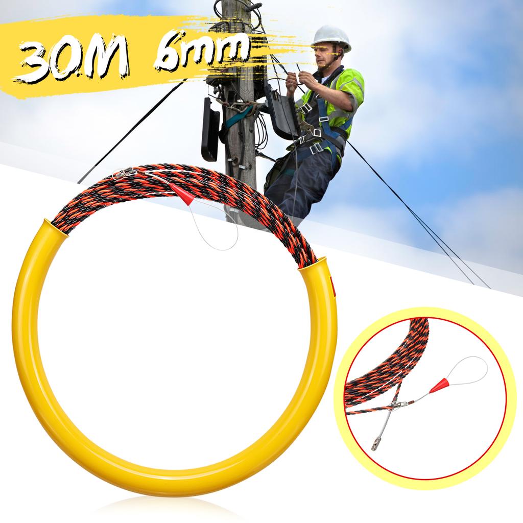 Buy 30 Meters 6mm Cable Puller Guide Device Glass Fiber Nylon Electric ...