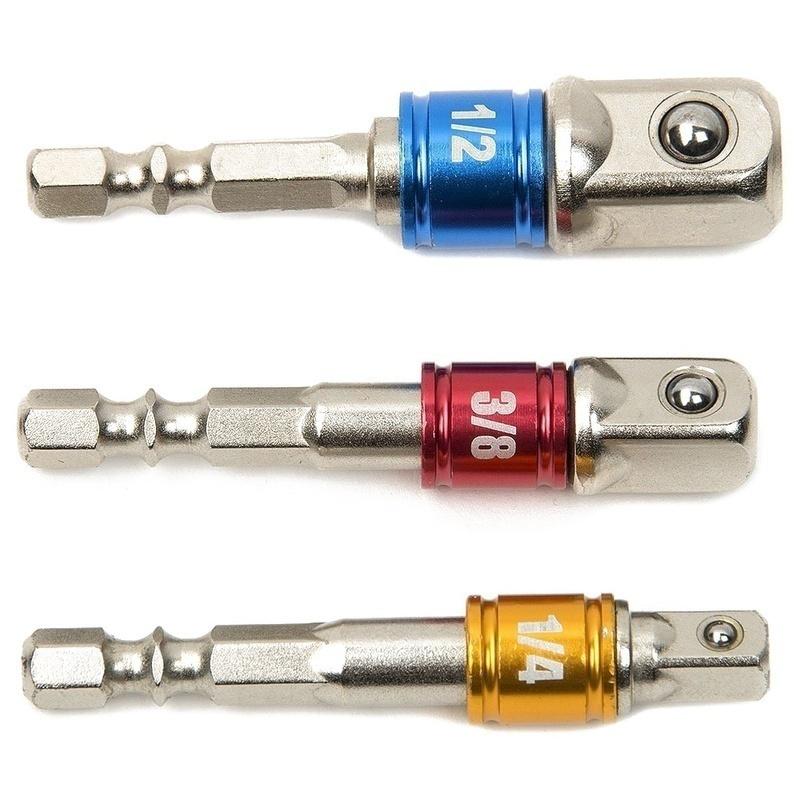 Buy 3pcs Socket Adapter Set Hex Shank To 1/4 at affordable prices ...