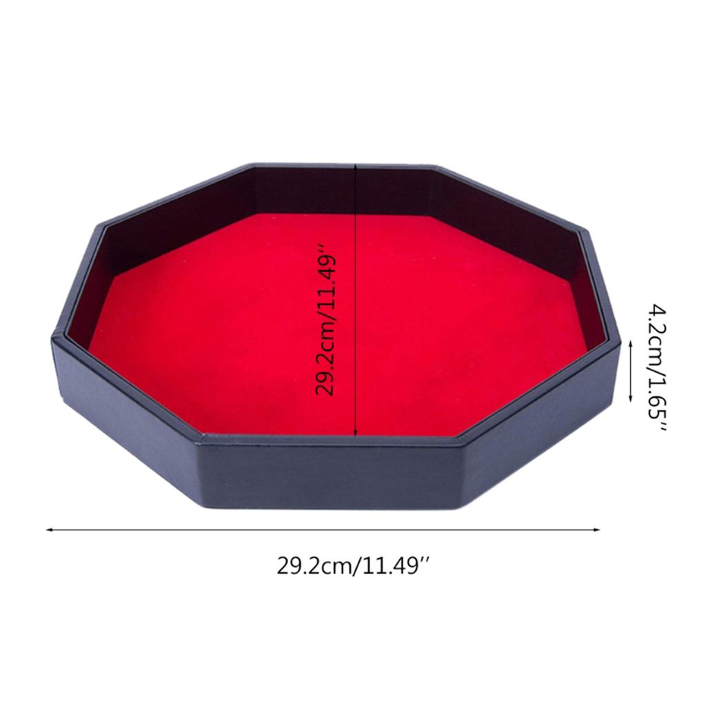 Satın alın 11.5" Portable Octagonal Dice Tray PU Leather Rolling Mat ...