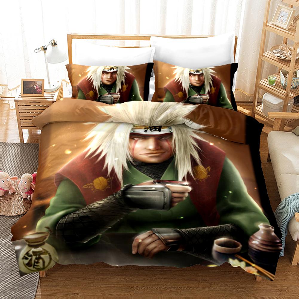 Kids Bedding Set Anime Naruto 3D Print Cartoon Sasuke Comforter Luxury ...