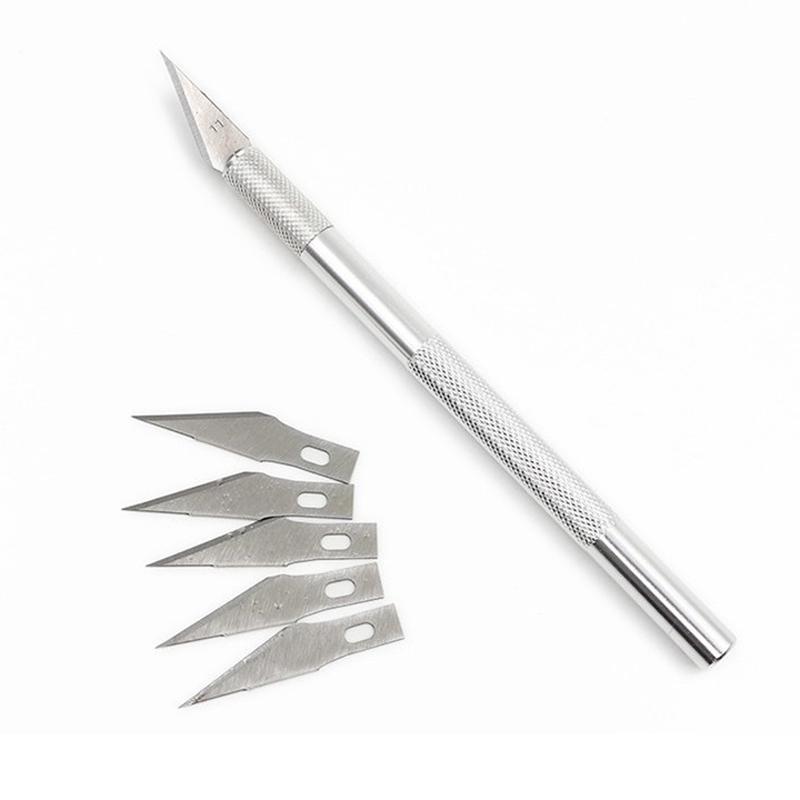 Buy PDTO Scalpel Blade Cutter 6 Blades Metal Scalpel Hobby Cutter ...