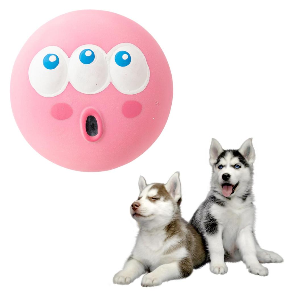 Buy Squeaky Dog Toys-Big Eyes Bouncy Dog Balls-Flat Funny Dog Toy Ball ...