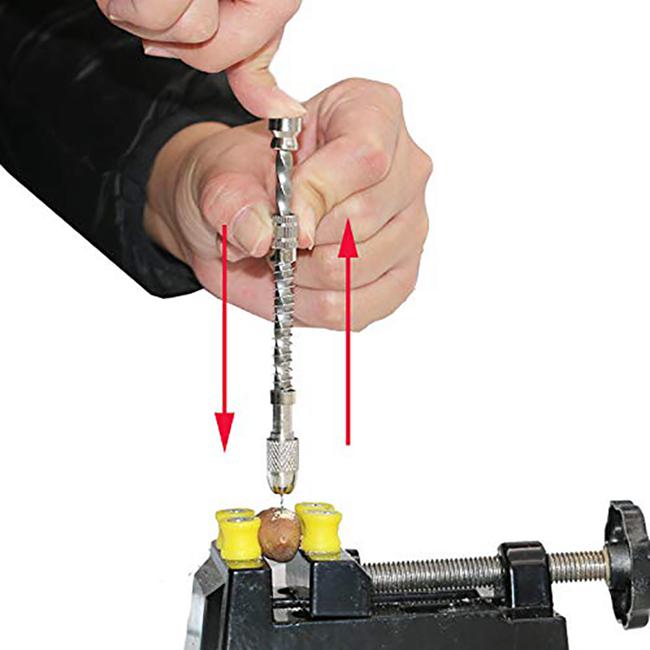 Buy Mini Manual Hand Drill Aluminum Spiral Hand Manual Push Chuck Twsit ...