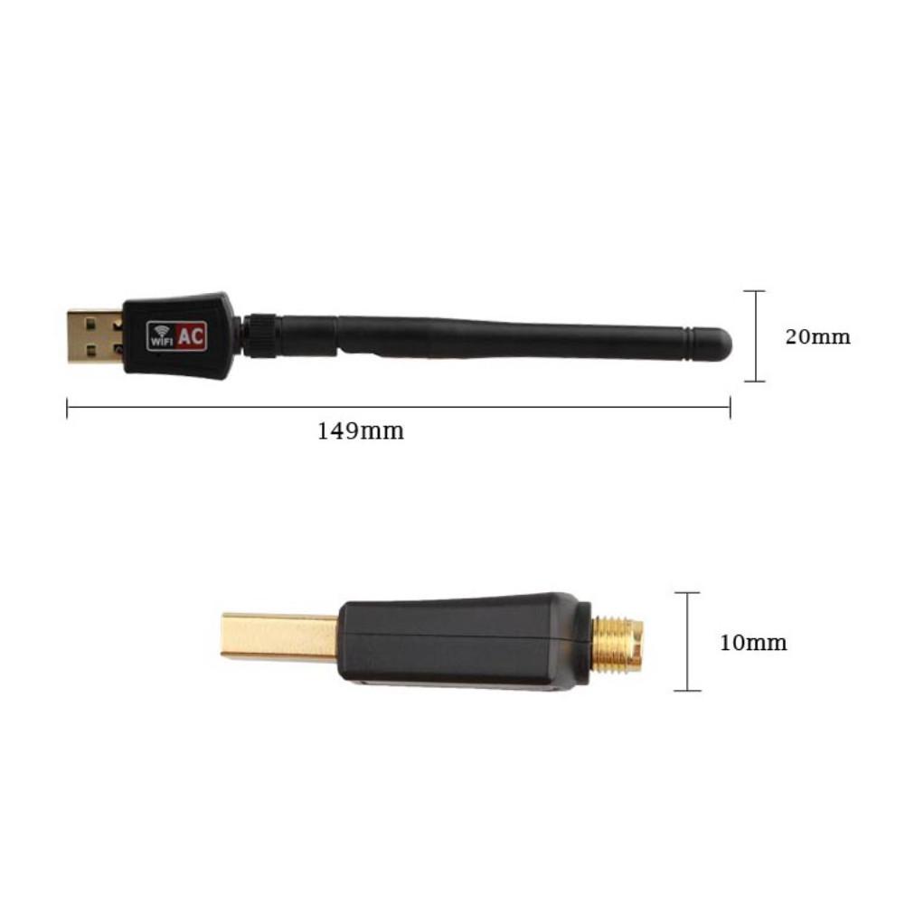 Buy WiFi Wireless 2.4G/5G Dual Band 600Mbps Adapter 802.11ac/a/b/g/n ...