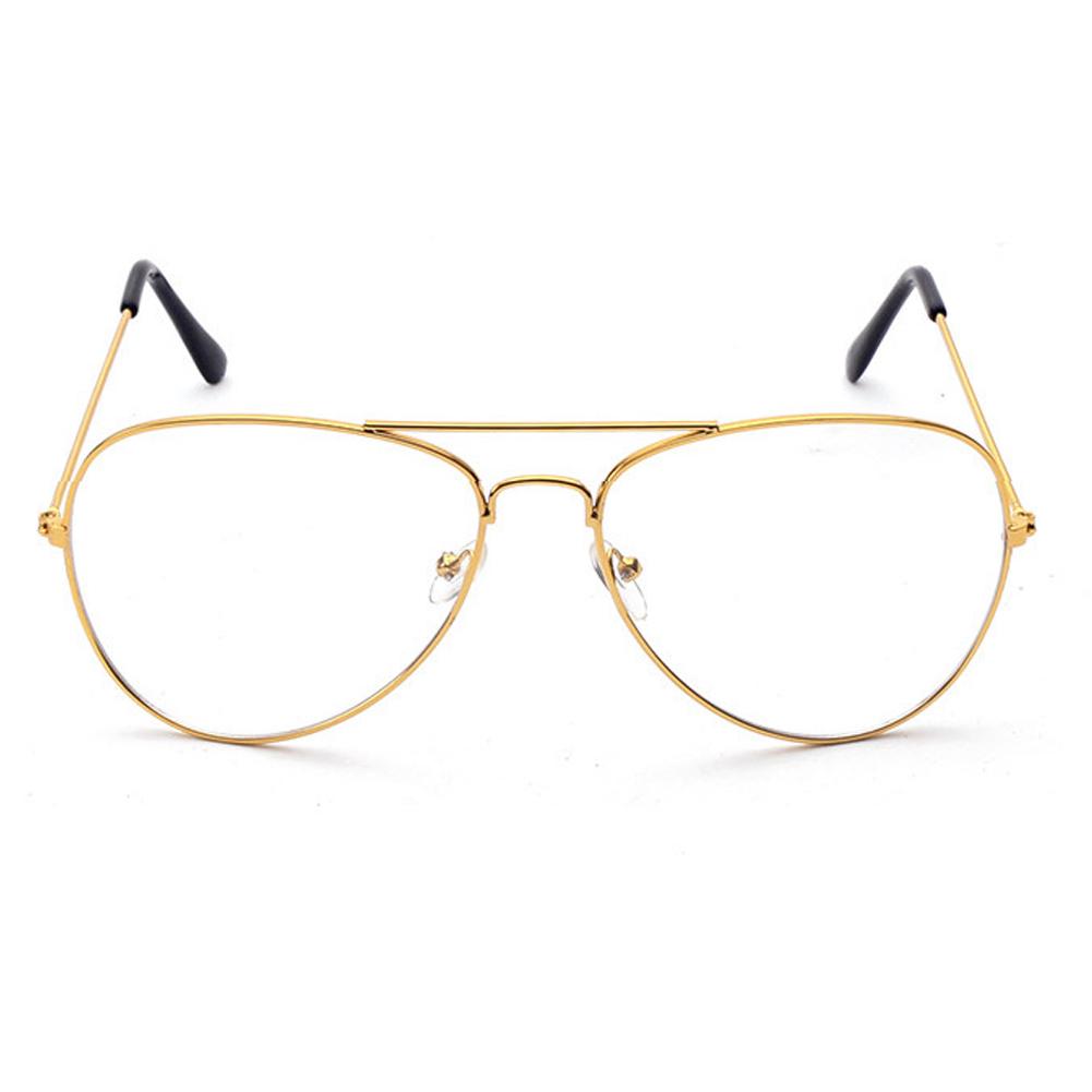 Buy Women Men Brand Designer Metal Frame Transparent Clear Lens Plain ...