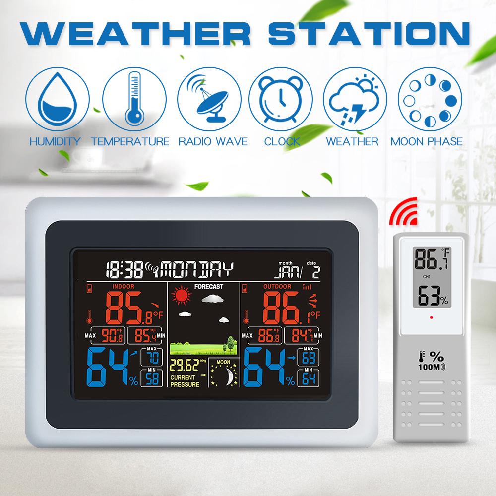 Buy Wireless LCD Display Wave Weather Station Thermometer Hygrometer ...