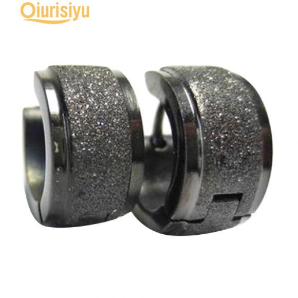 1 Pair Titanium Steel Dull Polish Hoop Huggie Earrings Ear Studs ...